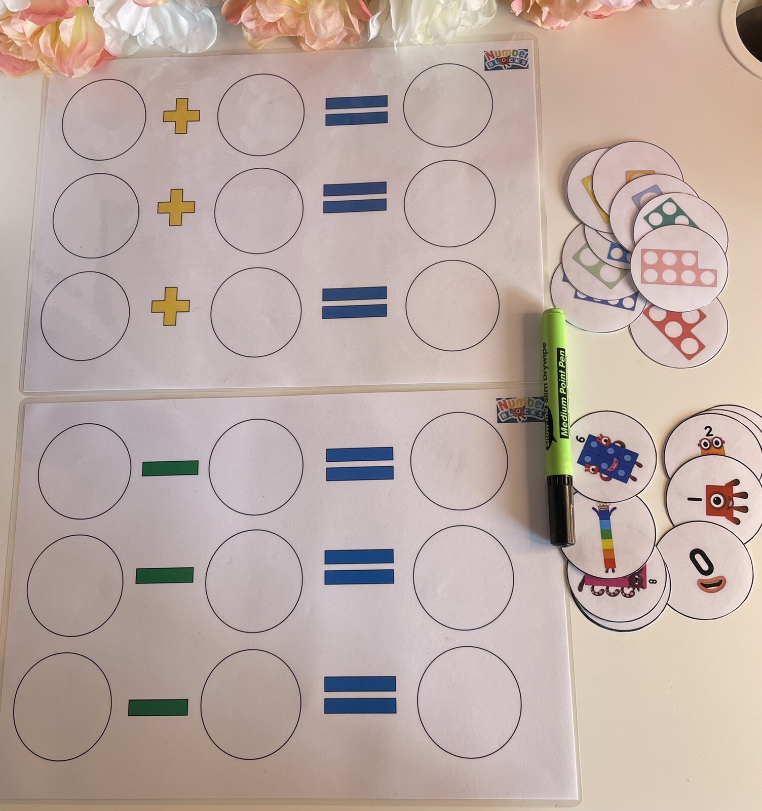 New laminated Numberblocks & Numicon | Grelly USA