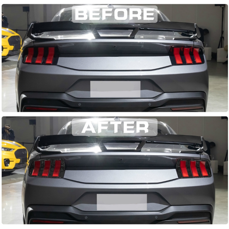 Real Carbon Tail Light Cover Rear Light Guards Trim For Ford Mustang ...