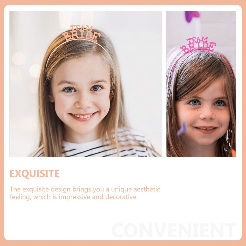 4 Pcs Bridal Party Headbands Metal Bride Headbands Bachelorette Party ...