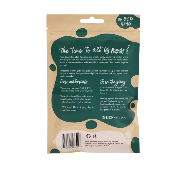 1 - Eco Gang Charcoal Floss Picks, 50-pc Pack | eBay