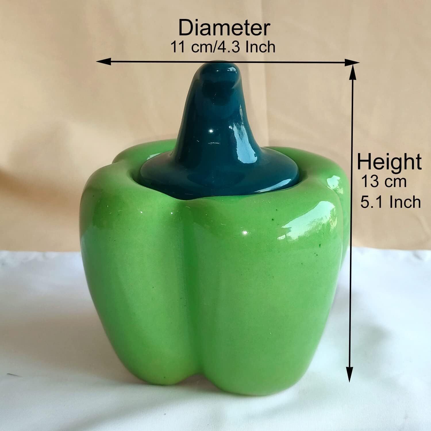 Ceramic Capsicum Decorative Pickle Jar| Food Storage Jar | Multipurpose ...
