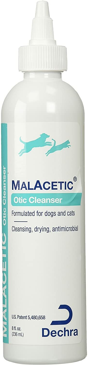 Dechra MALACETIC Otic Ear Cleanser for DOGS & CATS Cleaning Drying ...