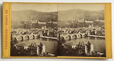 Germany Heidelberg c1870 Photo Stereo Ed. Lange Albumin Vintage P77L3n2 ...