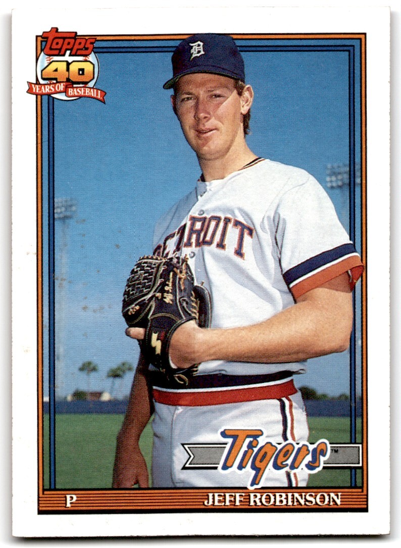 1991 Topps Baseball Card Jeff Robinson Detroit Tigers #766 | eBay
