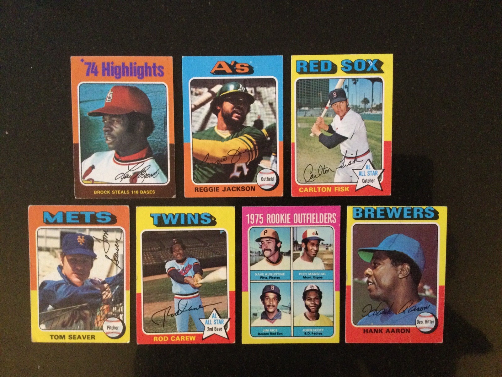 1975 Topps Baseball 7 Card Star Lot | eBay