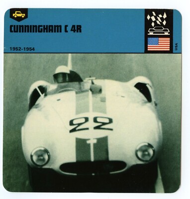 Cunningham C 4R - Racing Competition Edito Service Auto Rally Card | eBay