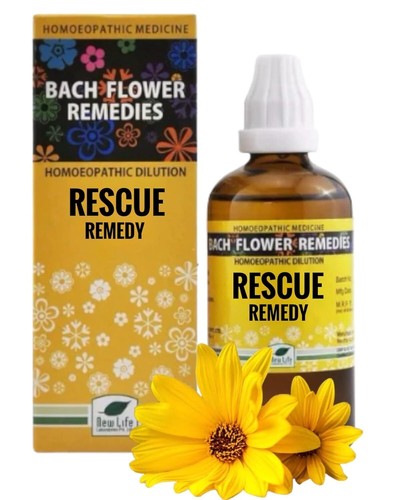 New Life Bach Flower Rescue Remedy 100ml- Anxiety & Depression solution ...