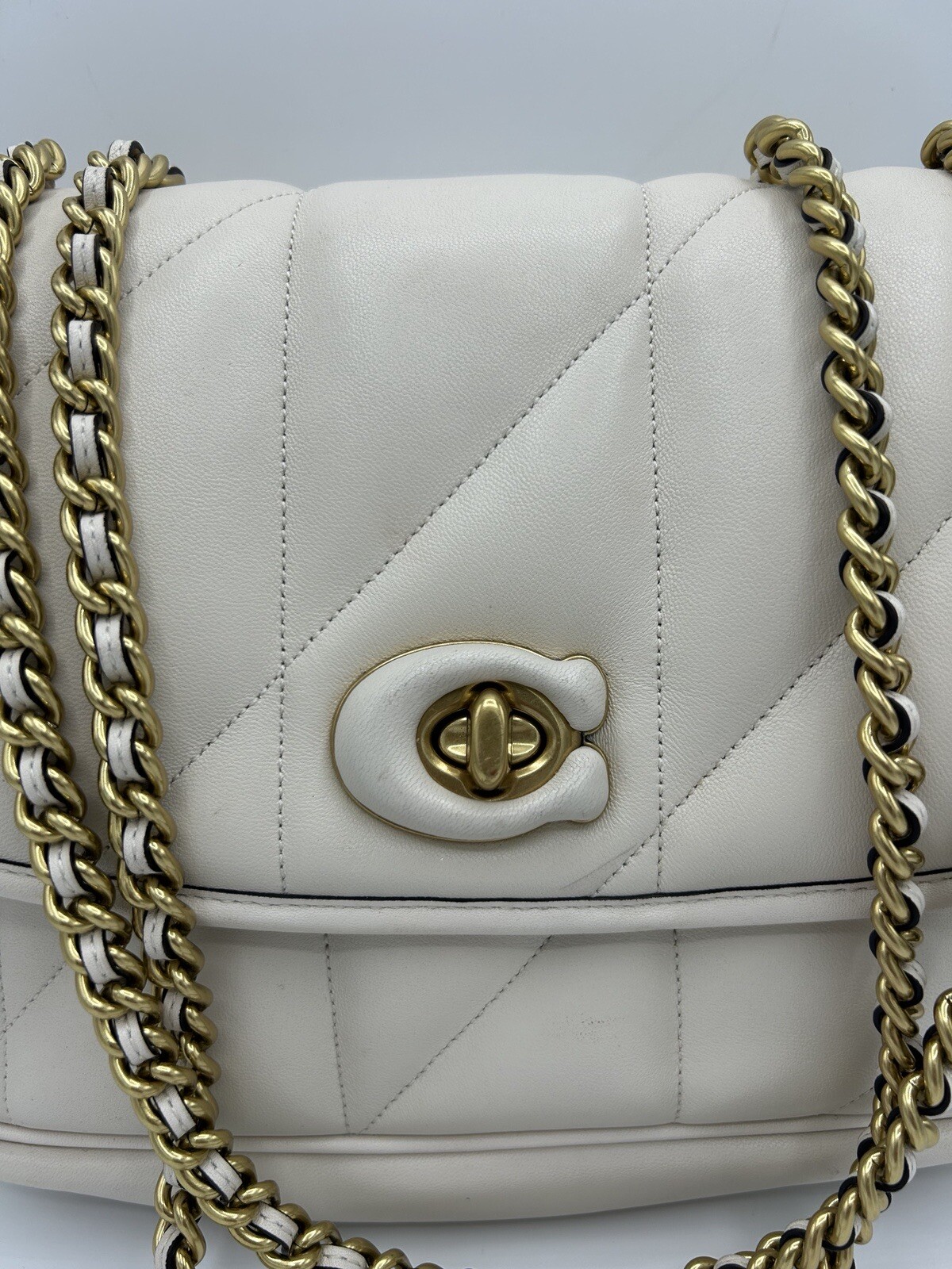 Coach pillow Madison quilted shoulder bag - chalk | eBay