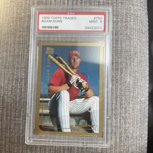 Adam Dunn 1999 Topps Traded PSA Mint 9 Rookie Reds | eBay