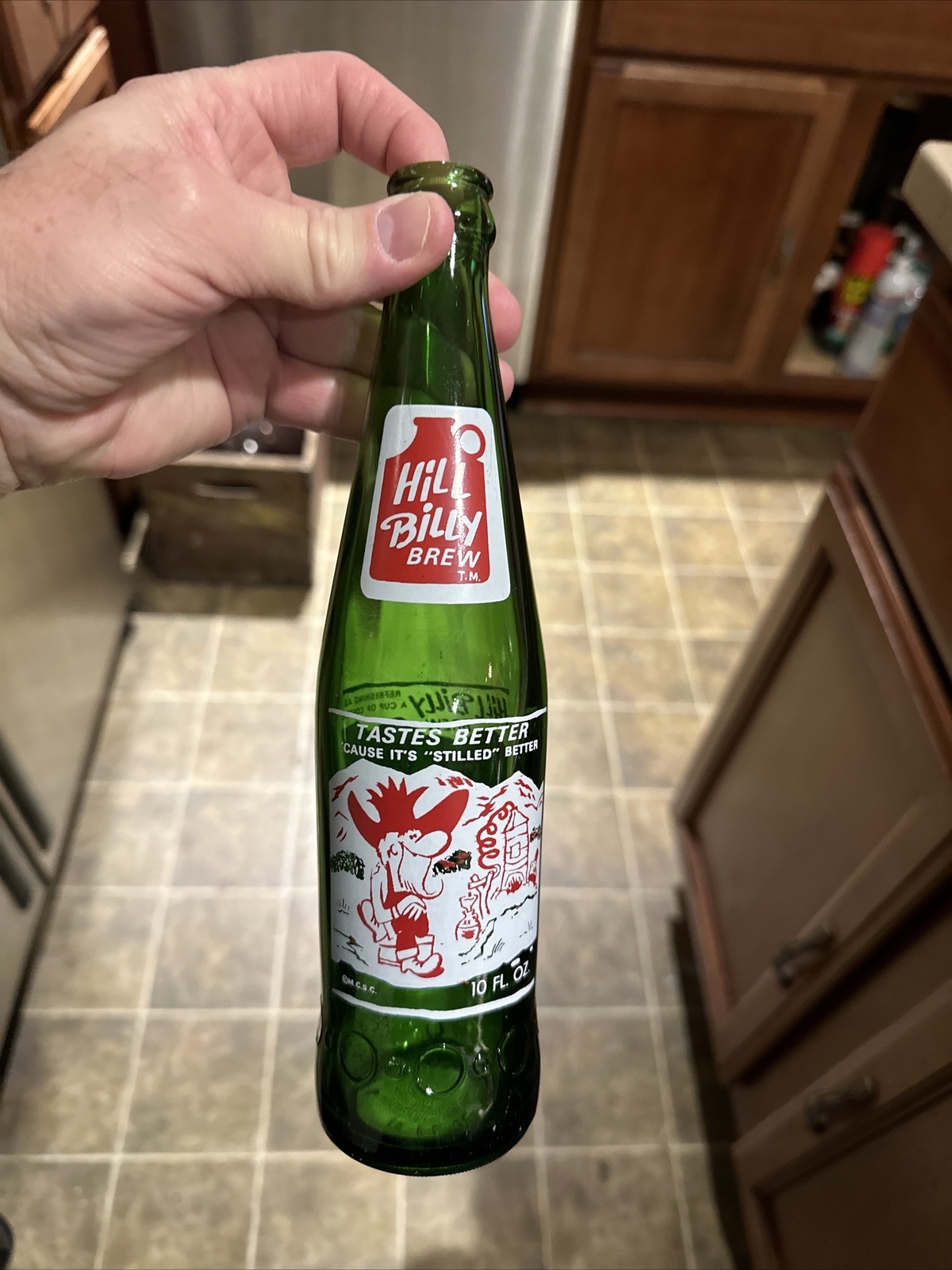 Hillbilly Brew ‘Lil Brown Jug ACL Green Soda Bottle | eBay