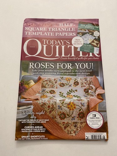 OMA3) New Today's Quilting with Triangle Template Papers Roses Floral ...