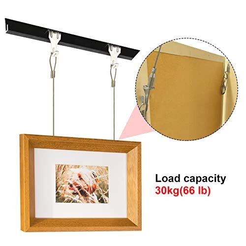 Sturdy Picture Rail Hanging System 66 Lb 30 Kg Max Load Capacity ...