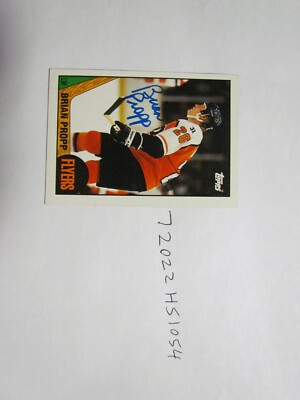 1987 1988 TOPPS Brian Propp Signed Hockey Card | eBay