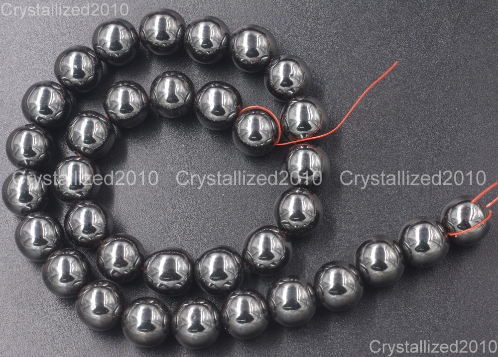 Natural Black Hematite Gemstones Round Beads 2mm 3mm 4mm 6mm 8mm 10mm ...