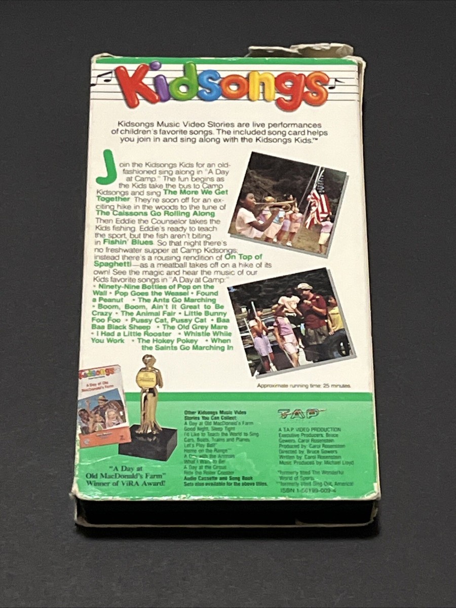 Vtg 1990 Kidsongs Vhs Music Video Stories Quota Day At Camp Kidsongs: