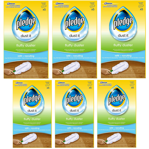 PLEDGE DUST IT FLUFFY FIBRES DUSTER REFILLS REMOVES DUST & ALLERGENS ...