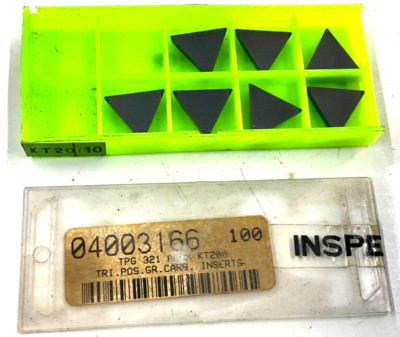 NOS! 7-pc. TUNGSTEN CARBIDE INDEXABLE INSERTS, KT200, TPG 321 | eBay