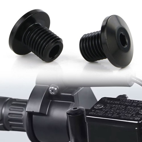 Mirror Hole Plug Universal Fit For Aprilia BMW Triumph MV Agusta Black ...