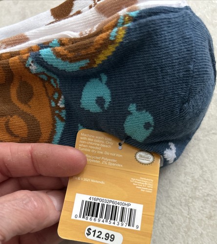 NWT! Nintendo Animal Crossing NH Ankle No Show Socks 5 Pairs Size 4 To ...