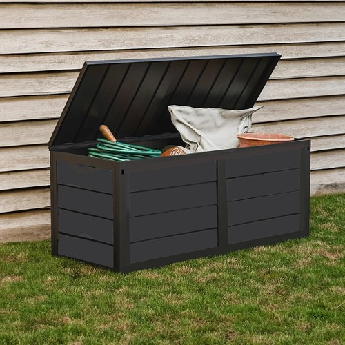 Plastic Storage Box 320L Dark Garden Grey Outdoor | eBay UK
