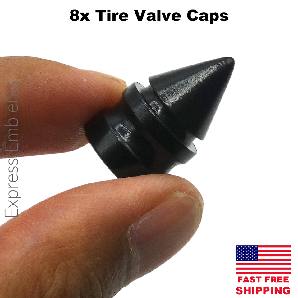 8x Spike Wheel Tire Valve Stem Caps For Car, Truck Universal Fitting ...