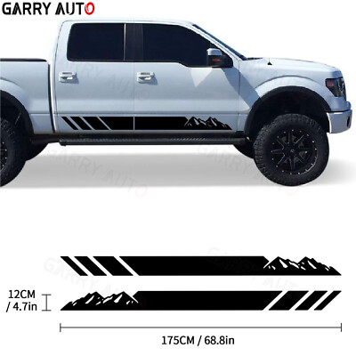 For Ford F150 F-150 Black Body Side Door Decal Sticker mountains Stripe ...