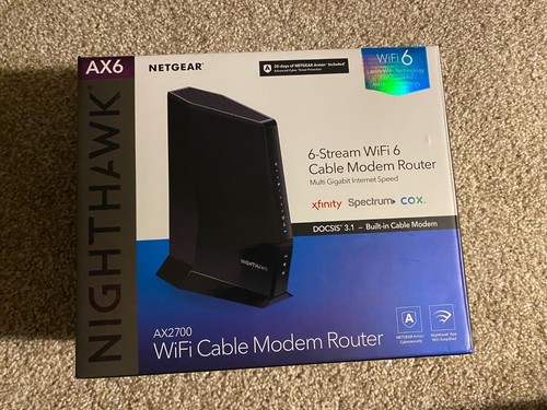 NETGEAR Nighthawk AX2700 Router & Modem Combo - Black 606449156416| eBay