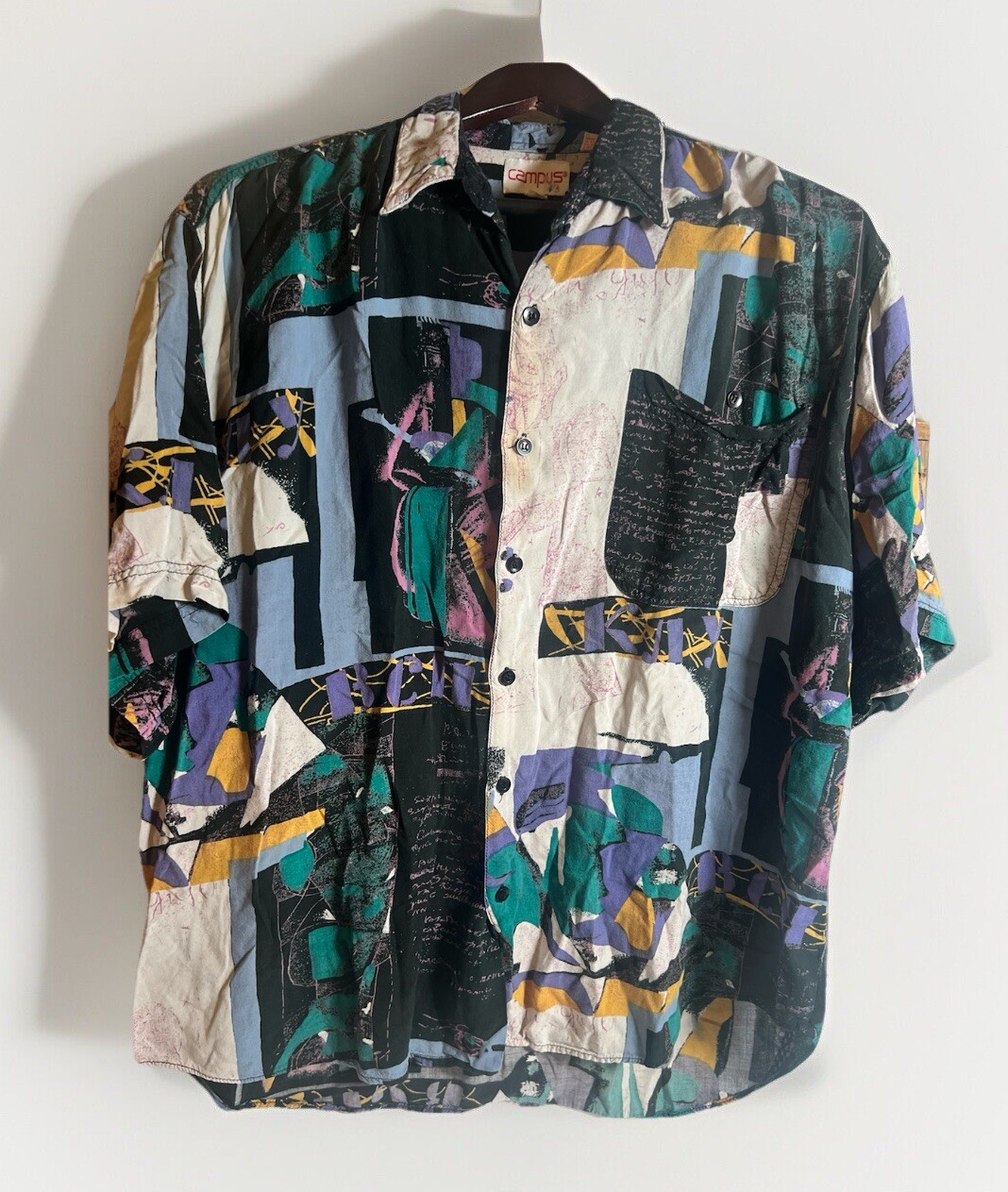 Vintage CAMPUS Mysterious Print Secret Code Abstract … - Gem