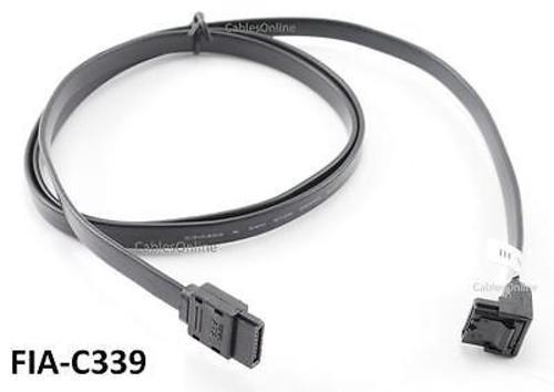 39 inch Super Fast SATA-III Flat Cable with 90° to 180° Connectors, FIA ...