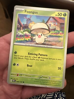 Pokemon Card NM Foongus HP50 009/197 Basic 2023 | eBay
