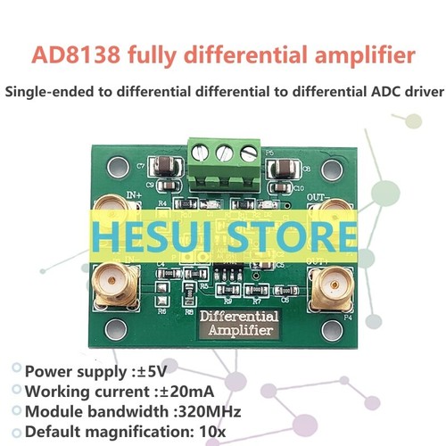 AD8138 differential amplifier single ended ADC drive paired with AD8130 ...