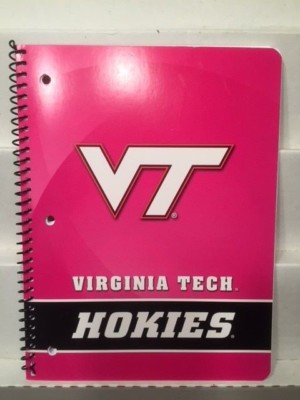 Virginia Tech Hokies C.R. Gibson 8" x 10.5" (Spiral Note Book) 70 Sheets Pink | eBay