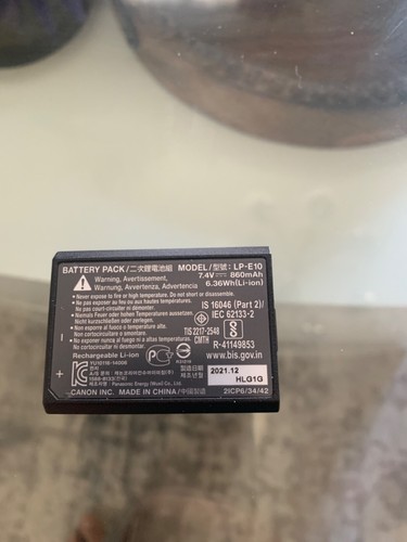 Canon LP-E10 860 mAh Battery Pack for sale online | eBay
