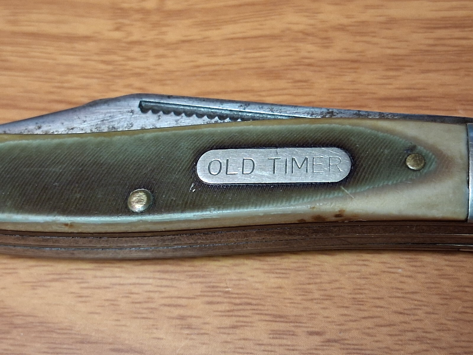 Vintage Schrade Walden NY Old Timer 8OT Senior Stockman Pocket Knife 3 ...