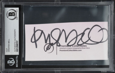 Kristen Bell Signed Autograph Cut - BAS BGS AUTH AUTO | eBay