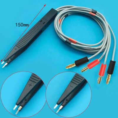 SMD Tweezer Kelvin Clip W 3mm banana plug Test Probe Cable for LCR ...