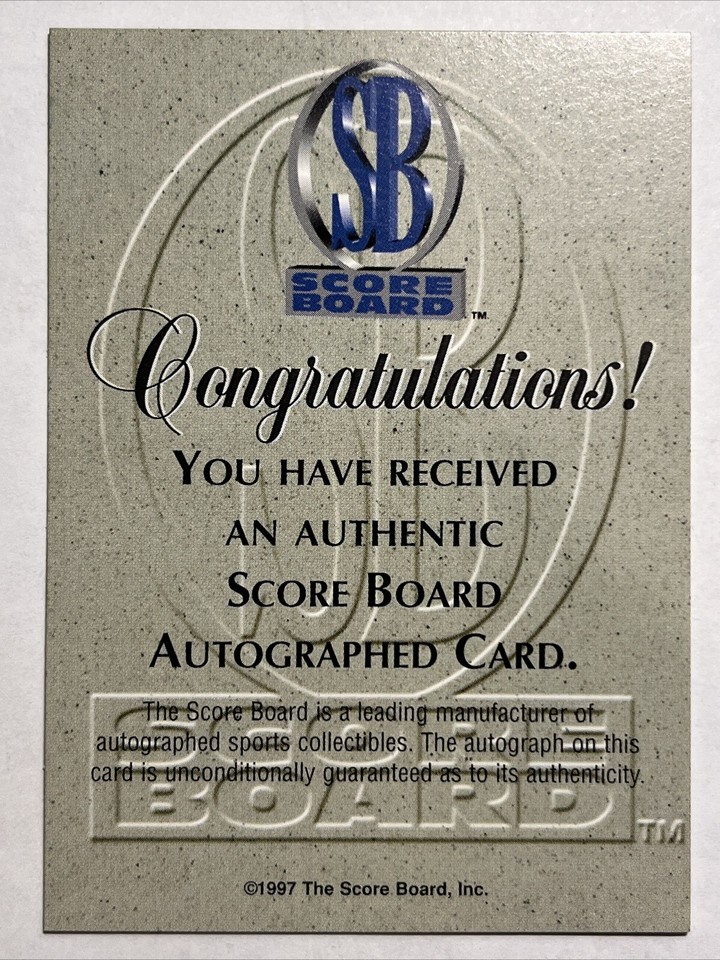 1997-98 TIM DUNCAN RC Scoreboard Authentic Red Foil On Card Auto Red ...