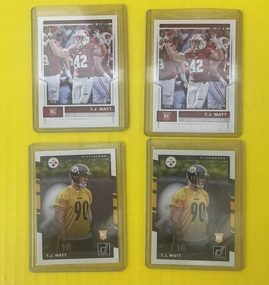 TJ Watt Pittsburgh Steelers Rookie Lot Of 4 Cards | eBay UK