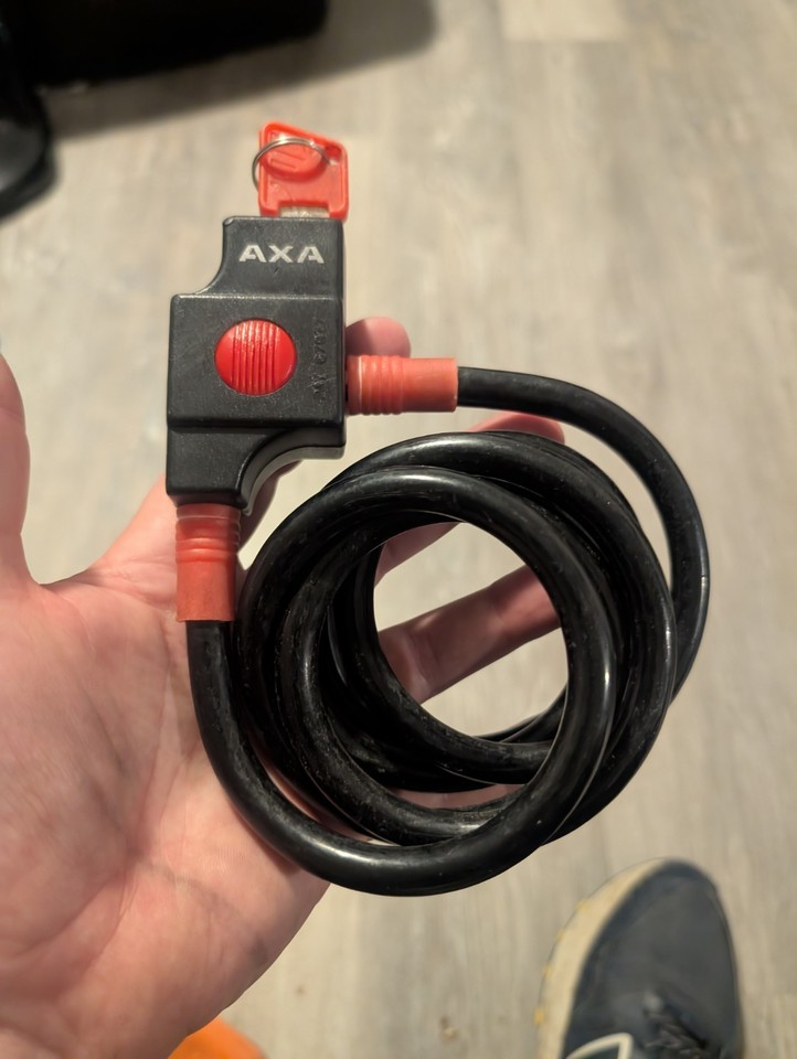 AXA Bike Bicycle Cable Lock with Key 5 Foot Cable | eBay