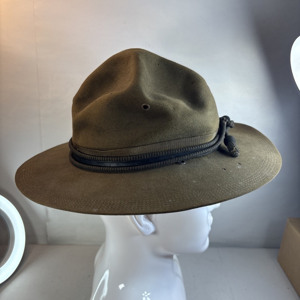 WW1 Officer’s Campaign 20” Hat w/Cord Strap Leopold Morselo Cap Vintage ...