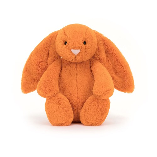 Jellycat Bashful Luxe Amberley Bunny - Orange Soft Plush Toy - 31cm ...