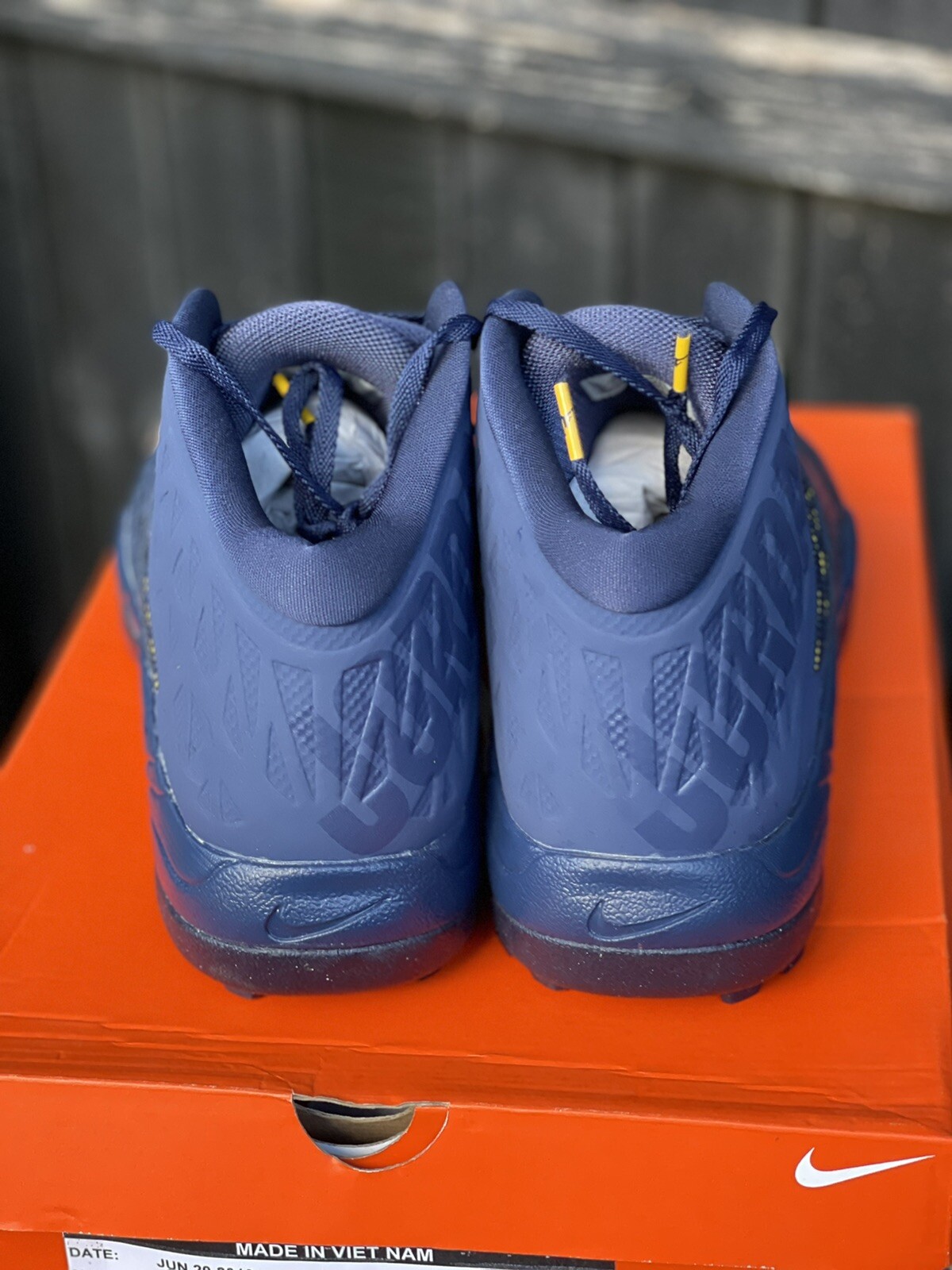 Size 18 Michigan PE Air Jordan Nike Zoom Code Elite 3/4 Shark Football ...