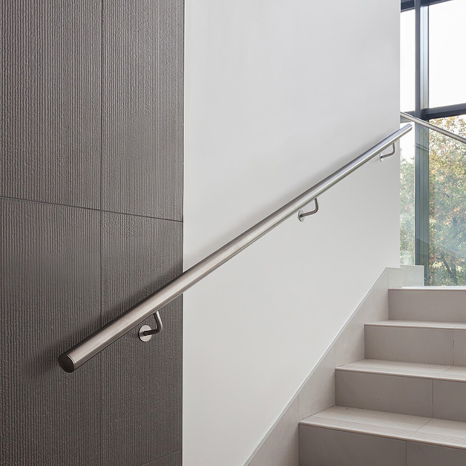 Handrail Steel Pipe Grab Rail Balustrade Staircase Banister Fitting ...