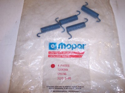 Brake Shoe Return Spring MOPAR New Older Stock PN 5204348 Package of 4 ...