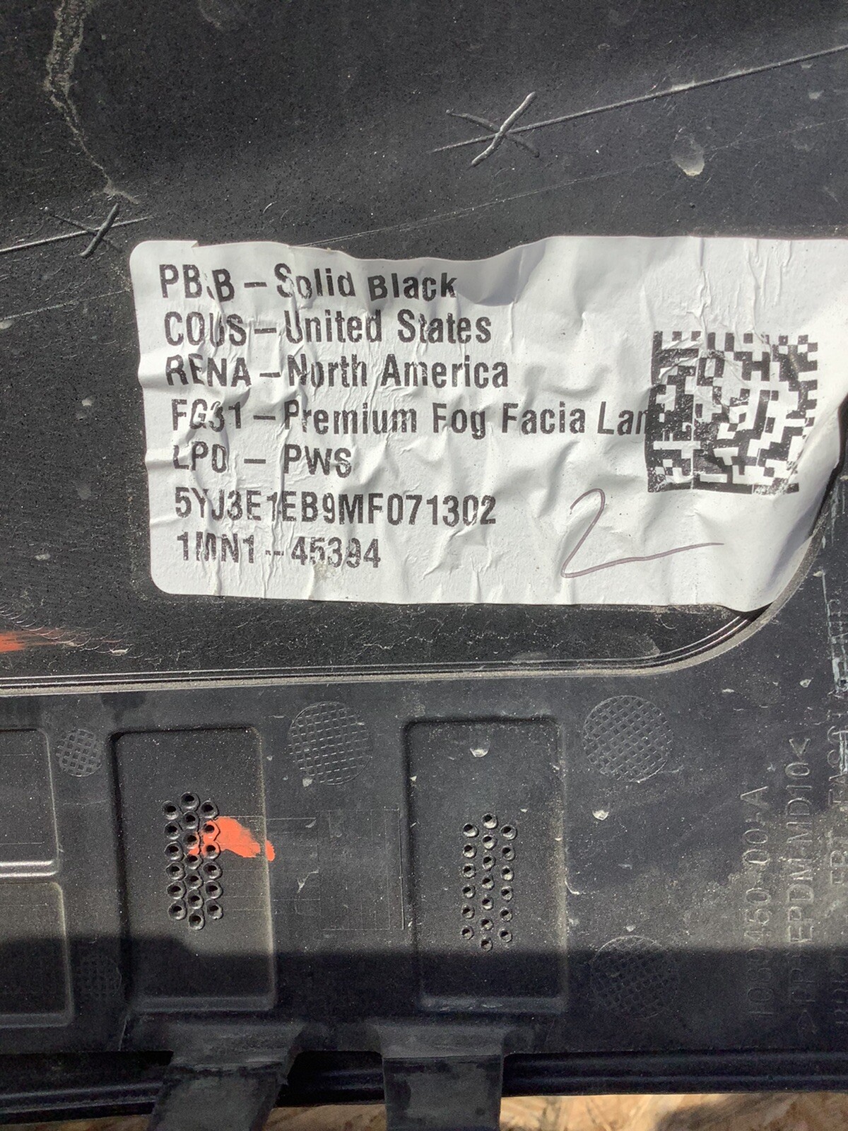 2017 2018 2019 2020 2021 TESLA MODEL 3 FRONT BUMPER OEM USED | eBay