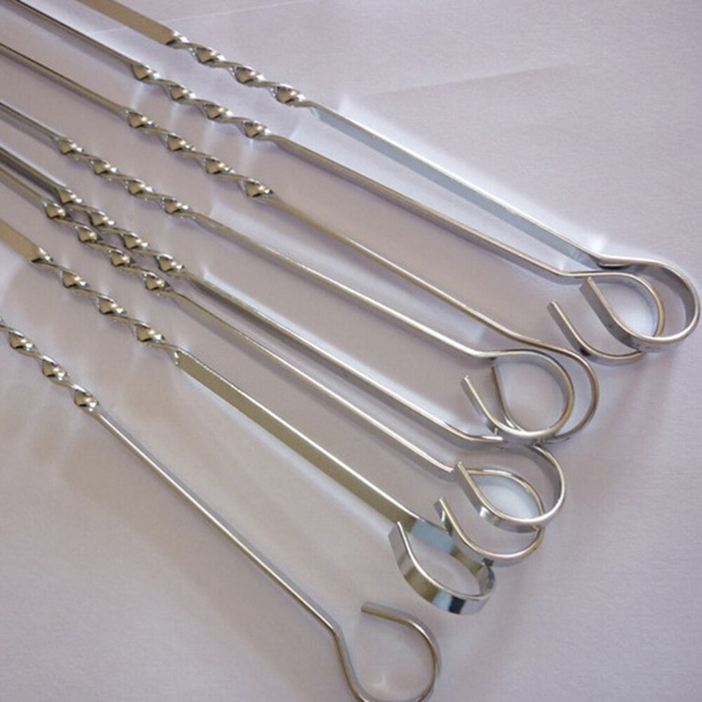 14 PCS Bbq Skewers Stainless Steel Grilling Sticks BBQ Sticks | eBay