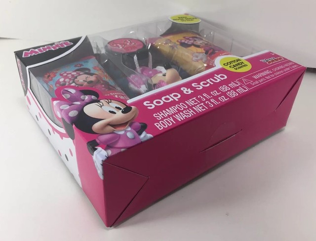 Minnie Mouse Body Wash Soap Scrub With Bath Pouf Toy Shampoo Disney Jr ...