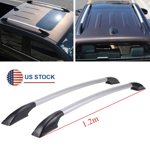 1.2M Aluminum Car Roof Rack Decorative Top Frame Side Rails Cover Black ...