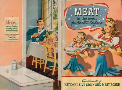 WWII 1942 Meat For Health Defense Livestock Board Recipes Cookbook ...