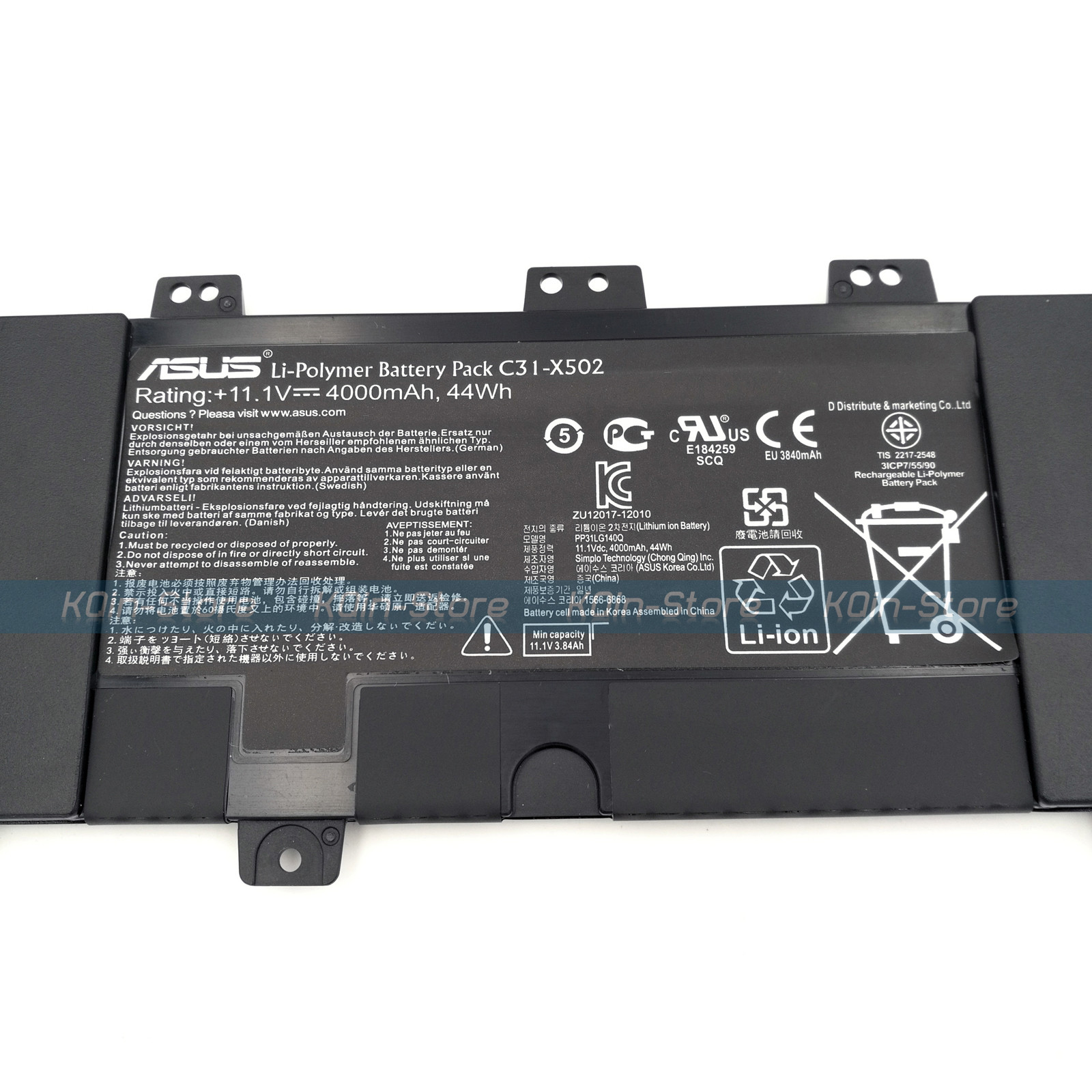 New Genuine C31-X502 44Wh Battery for Asus VivoBook S500C S500CA ...